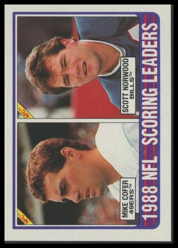 1989 Topps 1988 NFL Scoring Leaders (Mike Cofer / Scott Norwood) #220b Football | eBay
