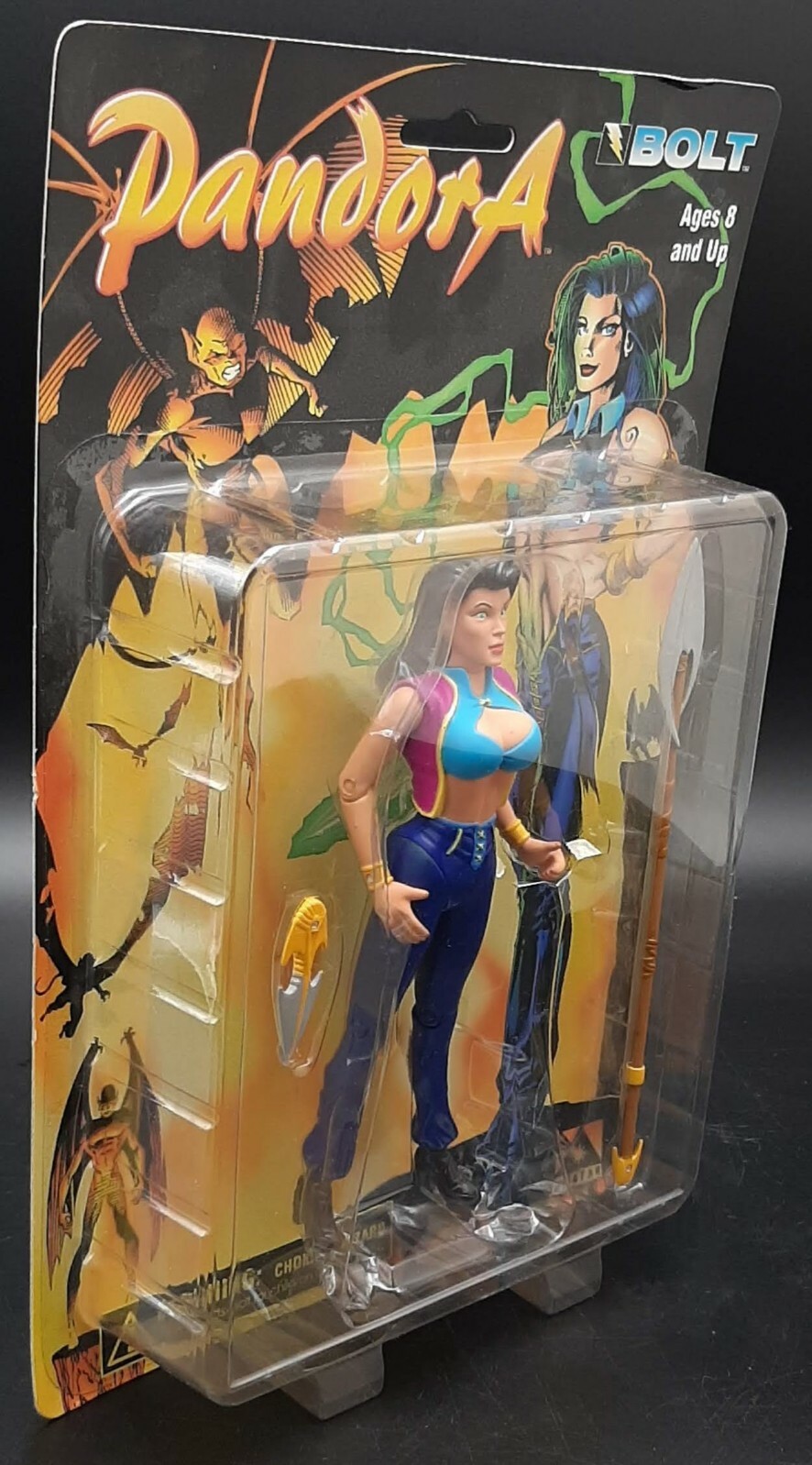 MOC 1997 PDW Bolt Toys Pandora Action Figure NEW Blue & Magenta Outfit ...