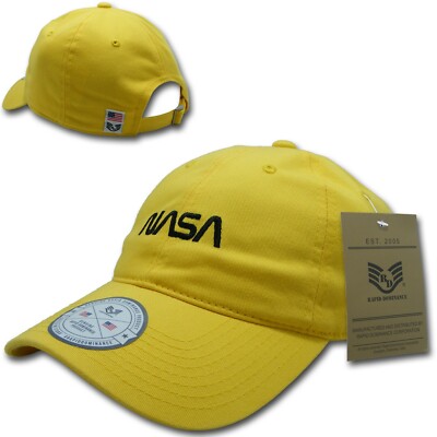 NASA Worm Insignia Polo Style Low Crown Space Cotton Baseball Cap Hat ...