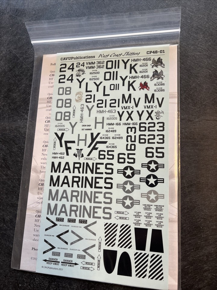 1/48 Cavu Decals #48-01 CH-53 “West Coast Shitters” | eBay