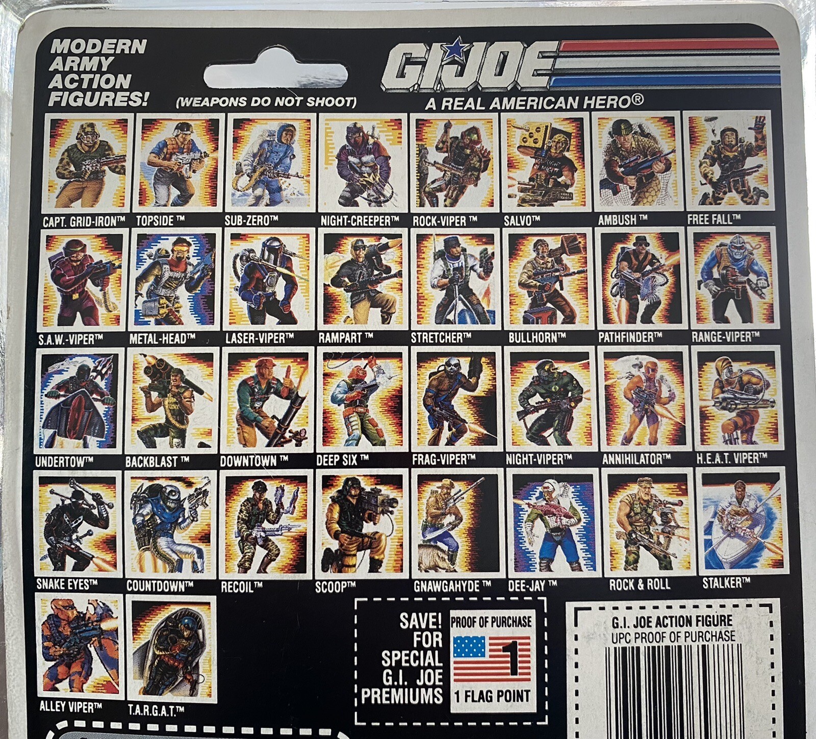 VINTAGE HASBRO 1989 GI JOE ARAH PATHFINDER MOC 34 BACK CLEAR SEALED ...