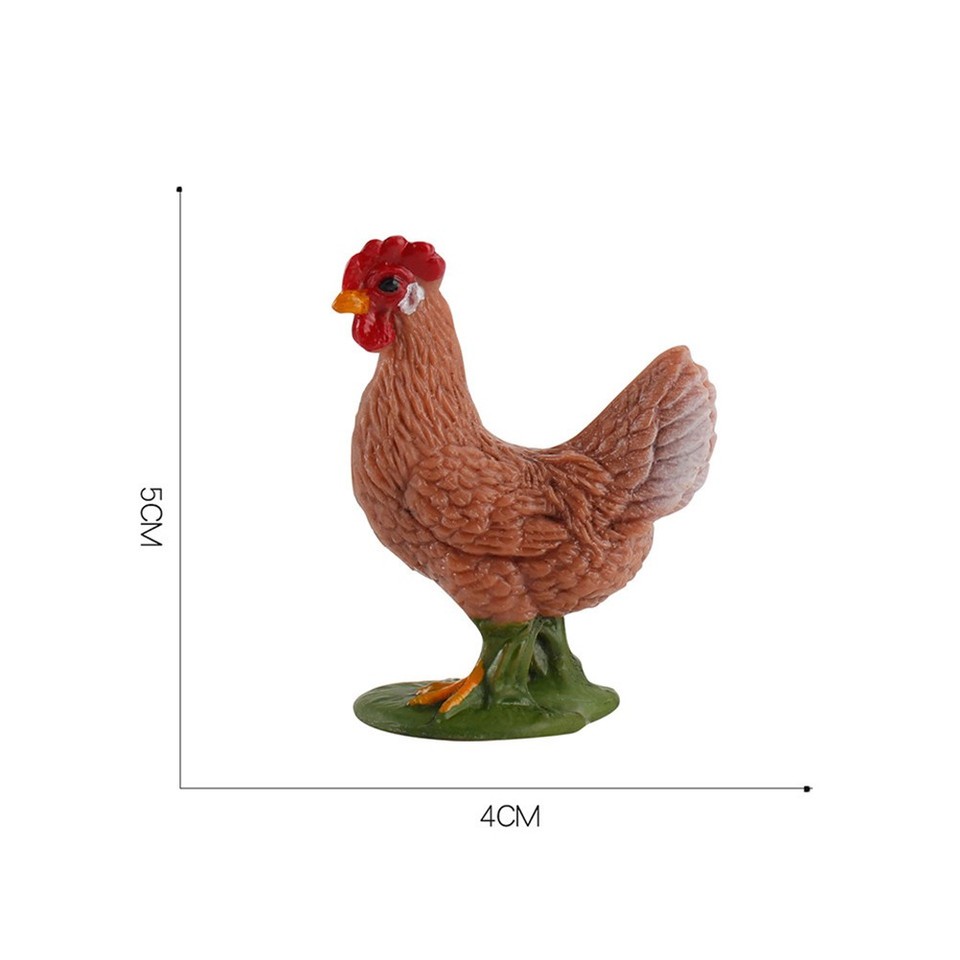 3 pcs Plastic Static Chook Model Chic Landscape Layout Prop Unique Farm ...