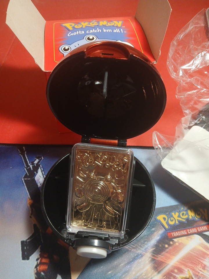 Burger King Pokemon 23k set of 6 Gold-Plated Cards w/ Pokeballs & CoA ...