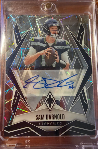 2025 Phoenix Sam Darnold Auto /25 Lazer Prizm Mosaic Holo Super Bowl ...