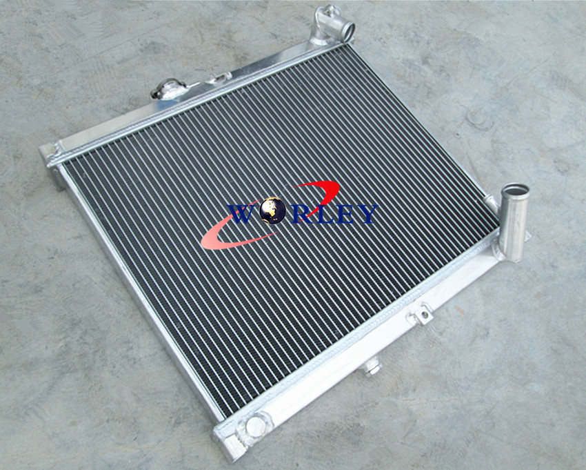 aluminum radiator & fan*2 for 1986 1987 1988 Mazda RX7 RX-7 FC3S FC-3S ...