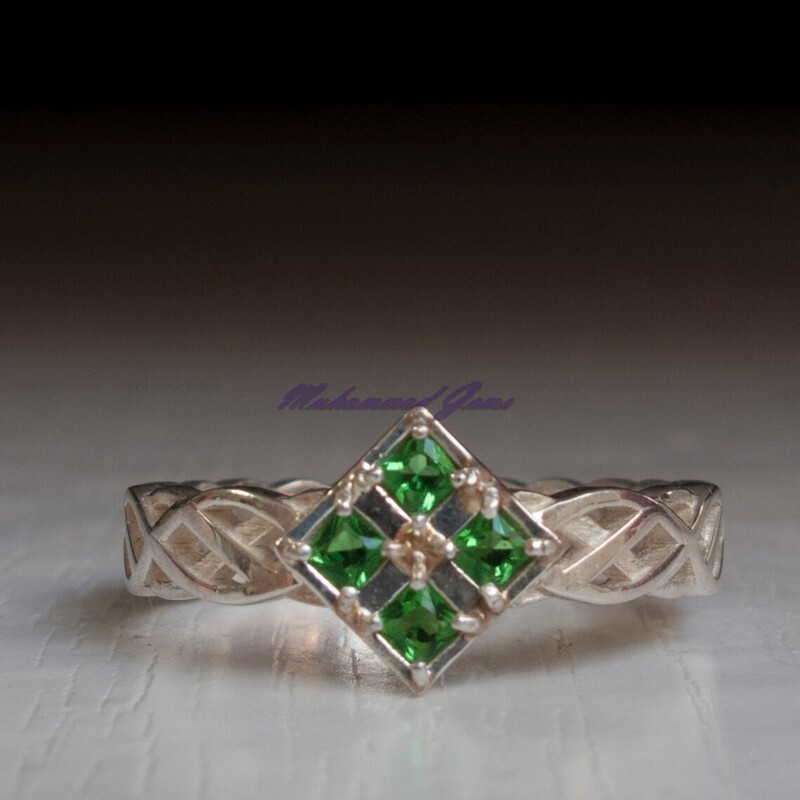 AA Natural Emerald Ring, Emerald Square Ring, Emerald Engagement Ring, | eBay