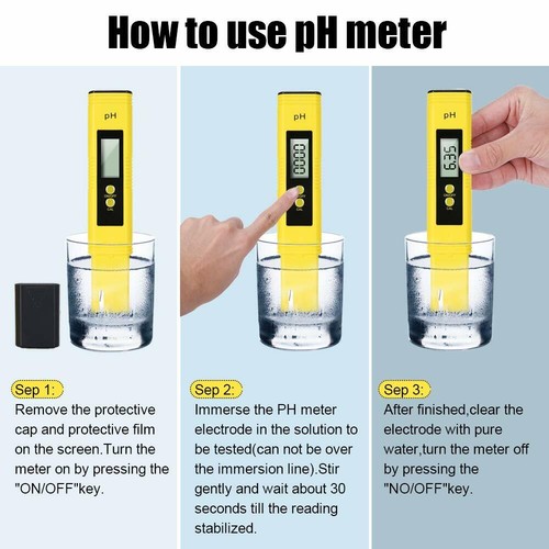 2xDigital PH Tester 0.01 High Accuracy PH Meter for Water, 0-14.0PH ...