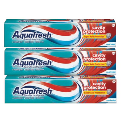 3 Pack - AquaFresh Cool Mint Toothpaste Cavity Protection 5.6 Oz Each ...