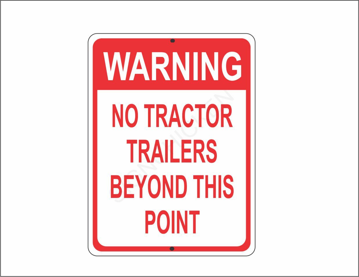 NO TRACTOR TRAILER BEYOND THIS POINT, SIGN, SIGNAGE, TRUCK, STREET ROAD ...