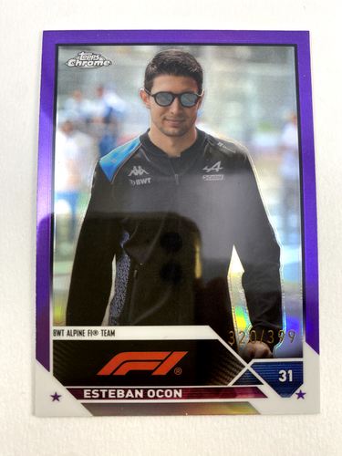 2023 Topps Chrome Formula 1 - F1 Drivers Purple Refractor #30 Esteban ...