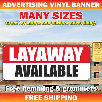 LAYAWAY AVAILABLE Advertising Banner Vinyl Mesh Sign buy now pay later ...
