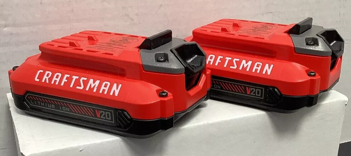 (Lot of 2 Batteries) CRAFTSMAN CMCB2011 V20 LITHIUM-ION 20V 1.5AH ...