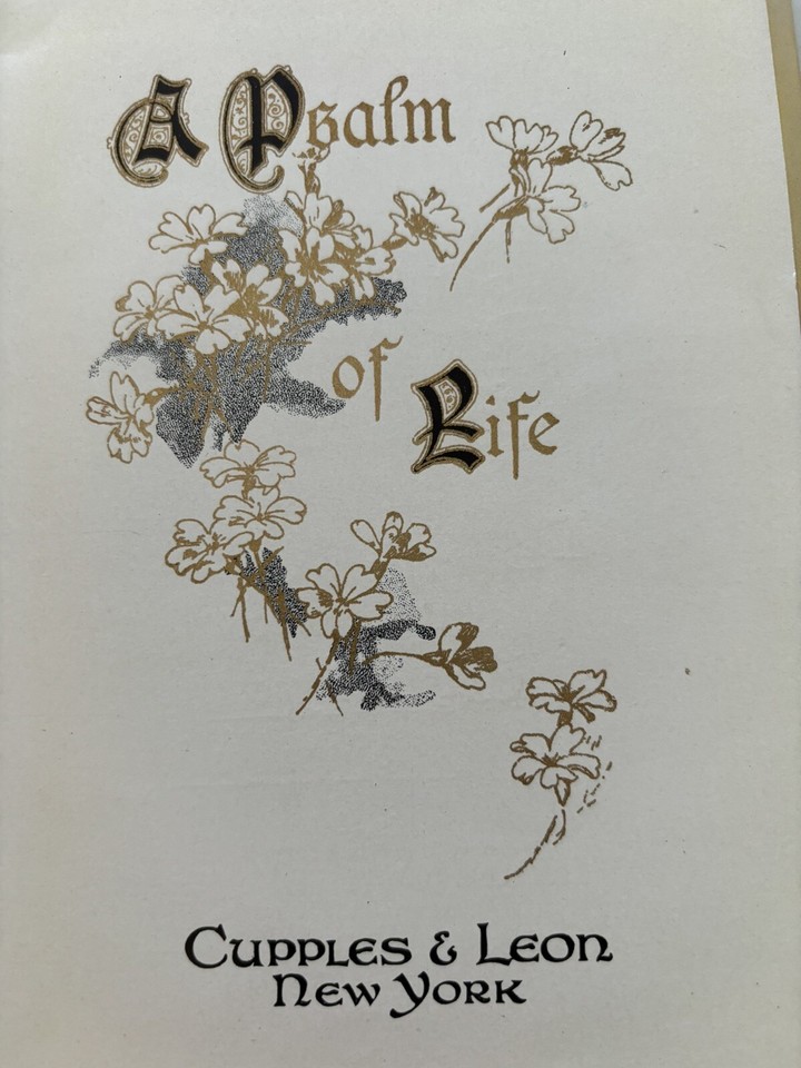 "A Psalm Of Life" by Henry Wadsworth Longfellow hardcover antique book ...