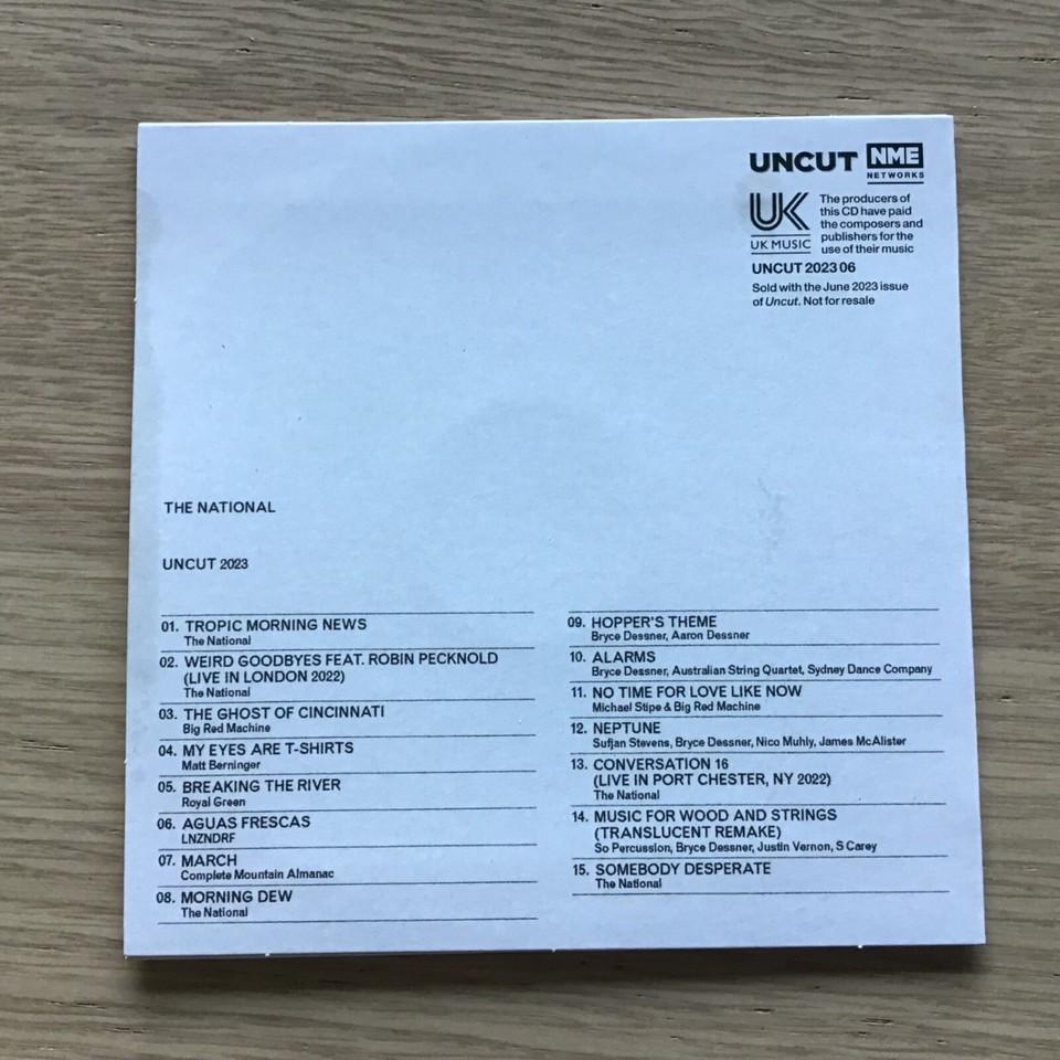 The National Uncut Magazine Promo CD Rarities Deep Cuts Solos Uncut ...