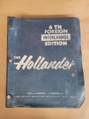 Hollander Interchange Manual 6th Foreign Edition | eBay