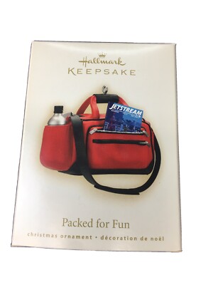 NIB 2009 Hallmark Keepsake Ornament Packed For Fun carry On Suitcase by ...