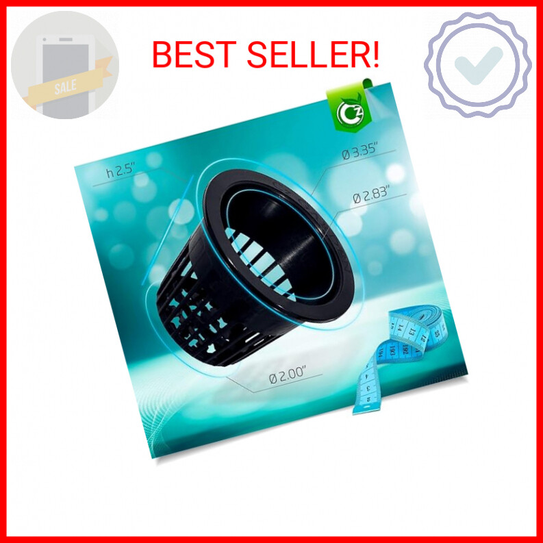 Cz Garden Supply 3 inch Net Cups Heavy Duty Pots Wide Rim Design ...