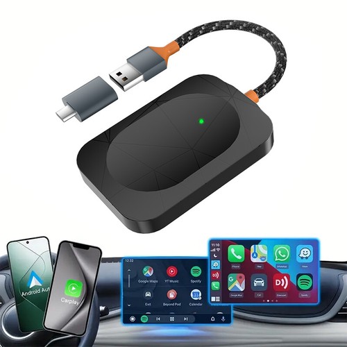 Wireless CarPlay Adapter USB Dongle Plug&Play For 2019-2024 Cars W ...