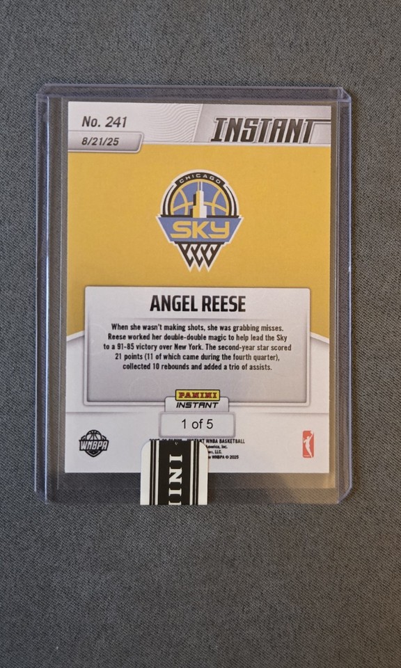 SEALED - 2025 Panini Instant - Angel Reese Pink Lightning /5 | eBay UK
