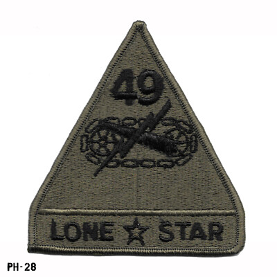 US Army 49th Armored Division "Lone Star" Shoulder Patch ~ Subdued ...