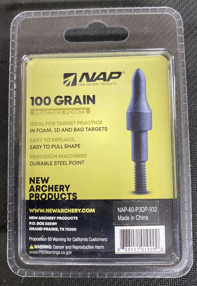 New Archery Products NAP Practice Points 9/32" 100 Grain - 1 Dozen | eBay