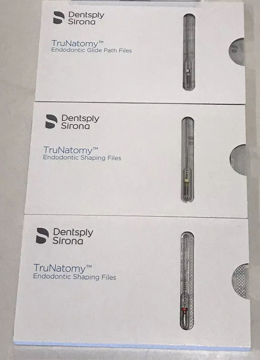 TruNatomy rotary files 3 Pks of 3 Dentsply 21 mm Glider, Small, & Prime ...