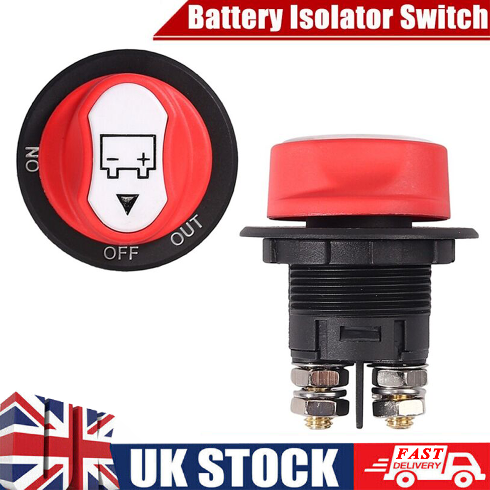12V Battery Switch Isolator Cut Off Kill For Car Knob Marine Boat ...