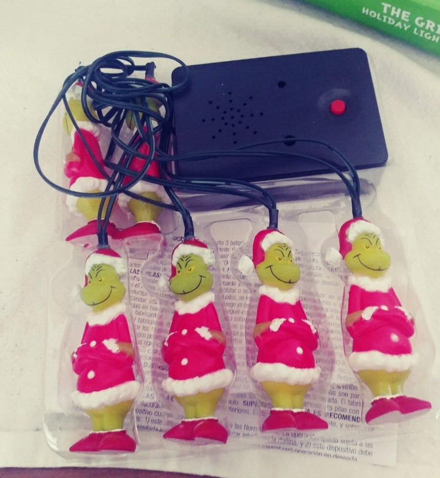 THE GRINCH Holiday Light Christmas LED 6 Light String Set NEW Dr. Seuss ...