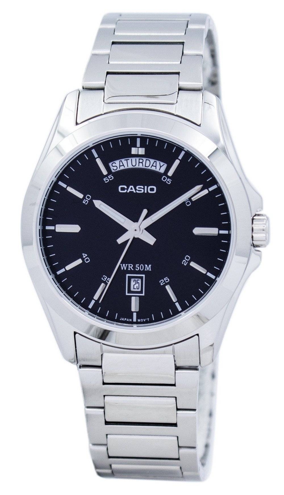 Casio Original Mtp-1370d-1a1 Mens Watch Silver Stainless Steel Wr50m ...