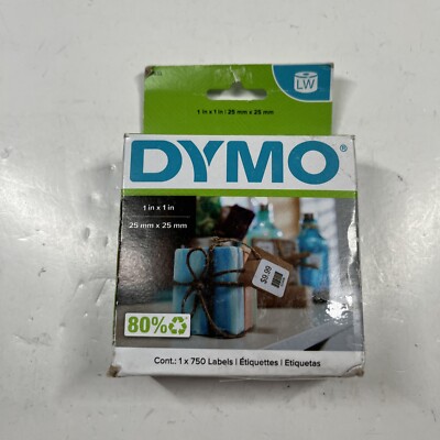 DYMO Genuine LabelWriter Multipurpose Labels 1 x 1 White 750 Labels ...