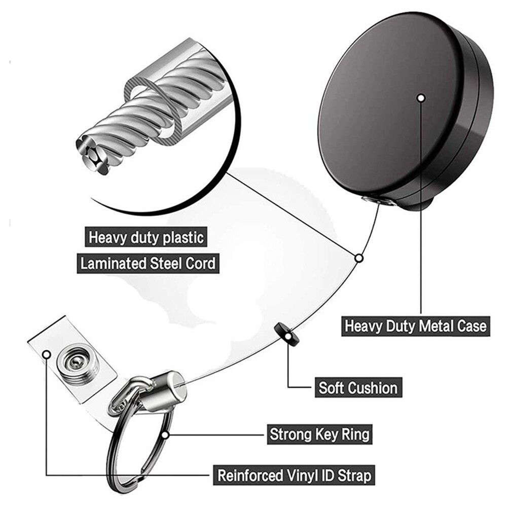 Key Holder Telescopic Burglar Chain Tactical Keychain Outdoor Keyring ...