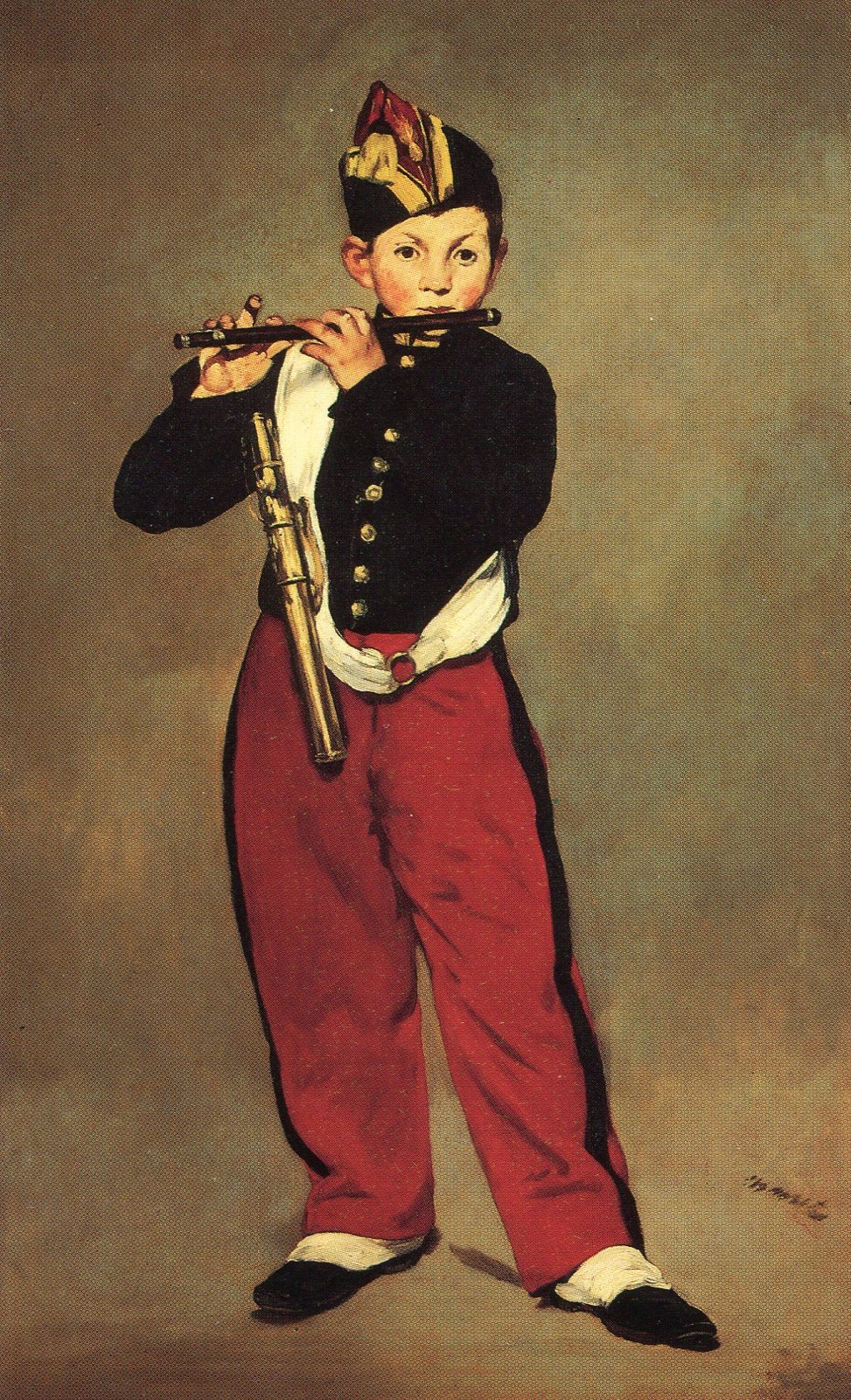 Boy playing Fife 1866•Edouard Manet•French Artist Musical Art Postcard ...