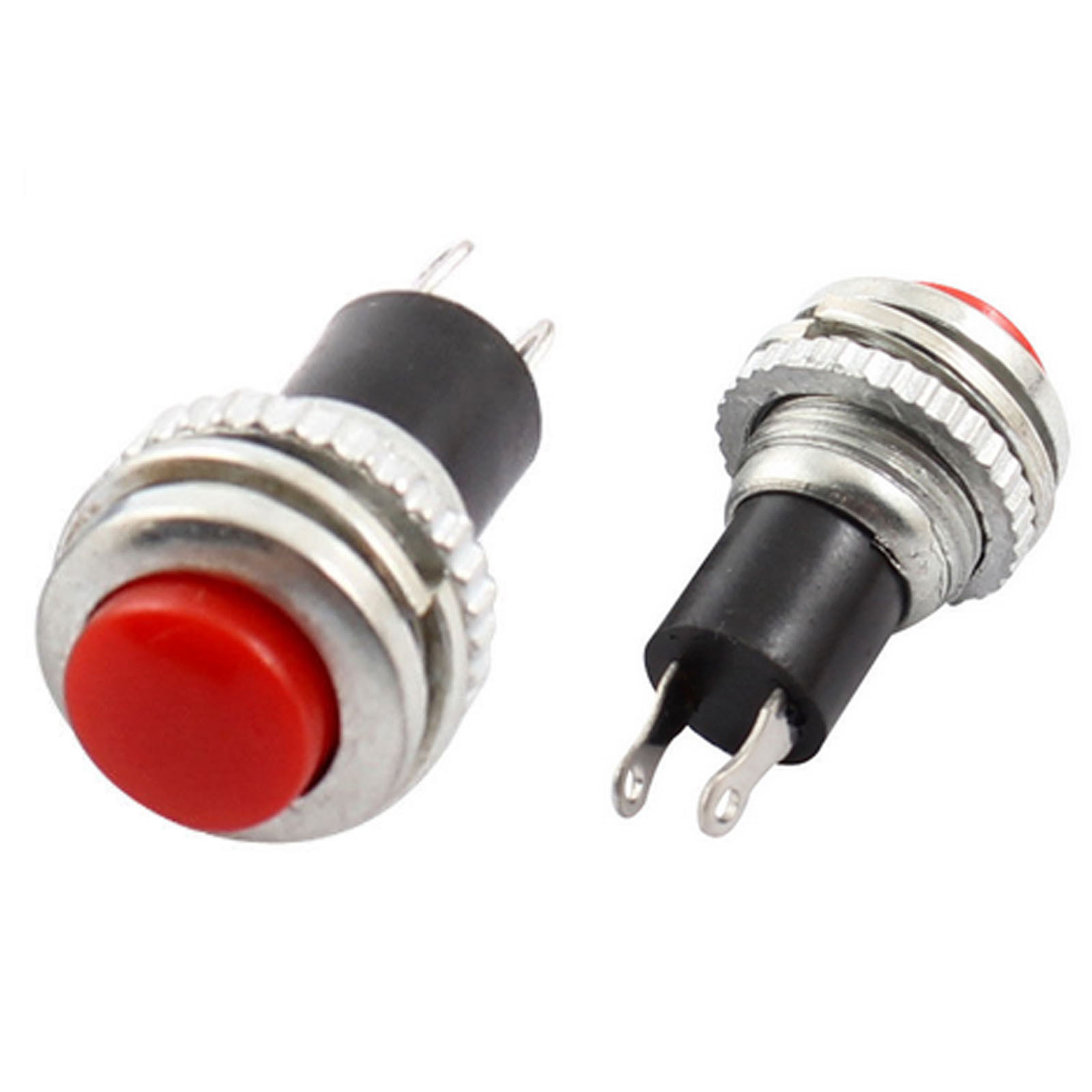 10pcs SPST Momentary 10mm Panel Mount Metal Push Button Switch AC125V ...