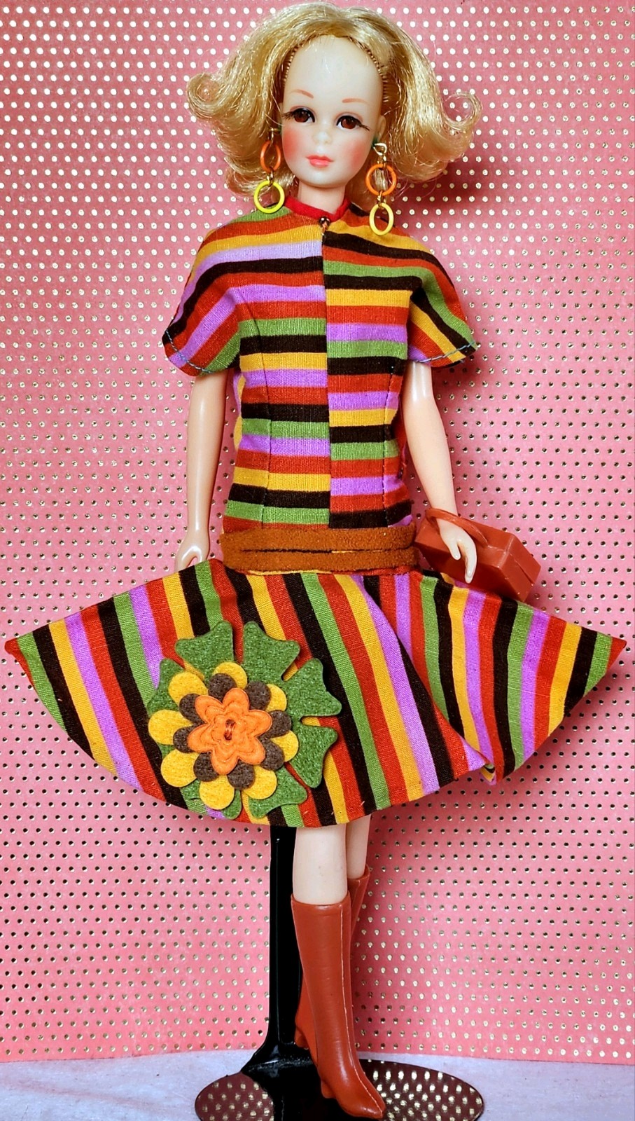 VINTAGE BARBIE 60S GROOVY WILD IN FLOWERS MOD MINI SET FRANCIE TWIGGY ...