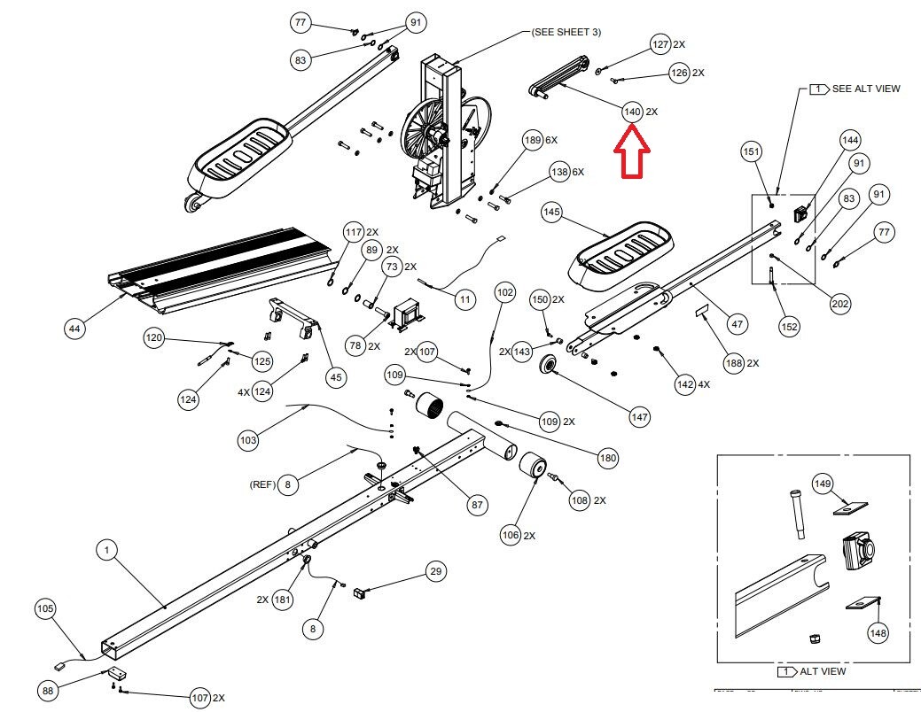 Precor Elliptical Pedal Crank Arm Assembly PPP000000058069101 | eBay