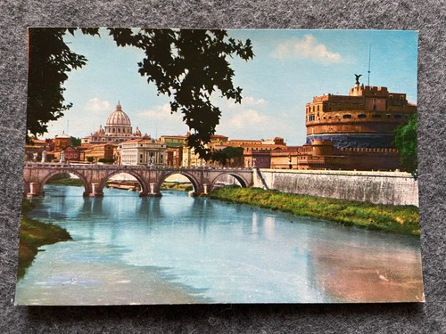 Saint Angelo Bridge and Castle Vintage Rome Postcard | eBay