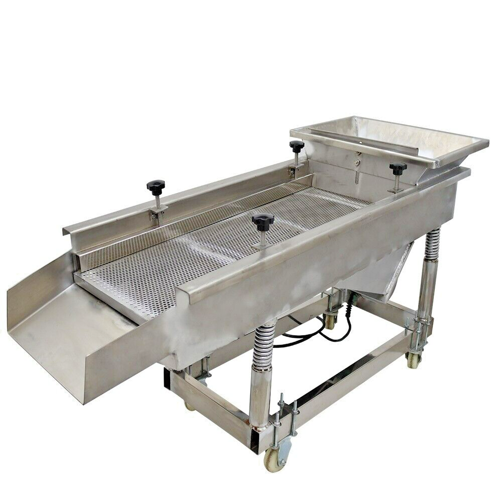 220V Electric Linear Vibrating Screen Stainless Shaker 6mm Oscillating ...