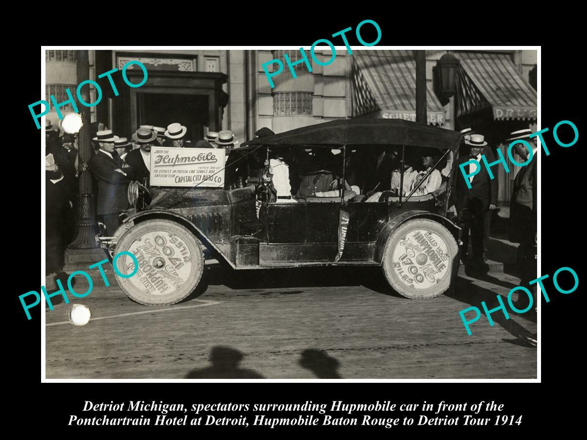 OLD 8x6 HISTORIC PHOTO OF DETROIT HUPMOBILE DETRIOT to BATRON ROUGE ...