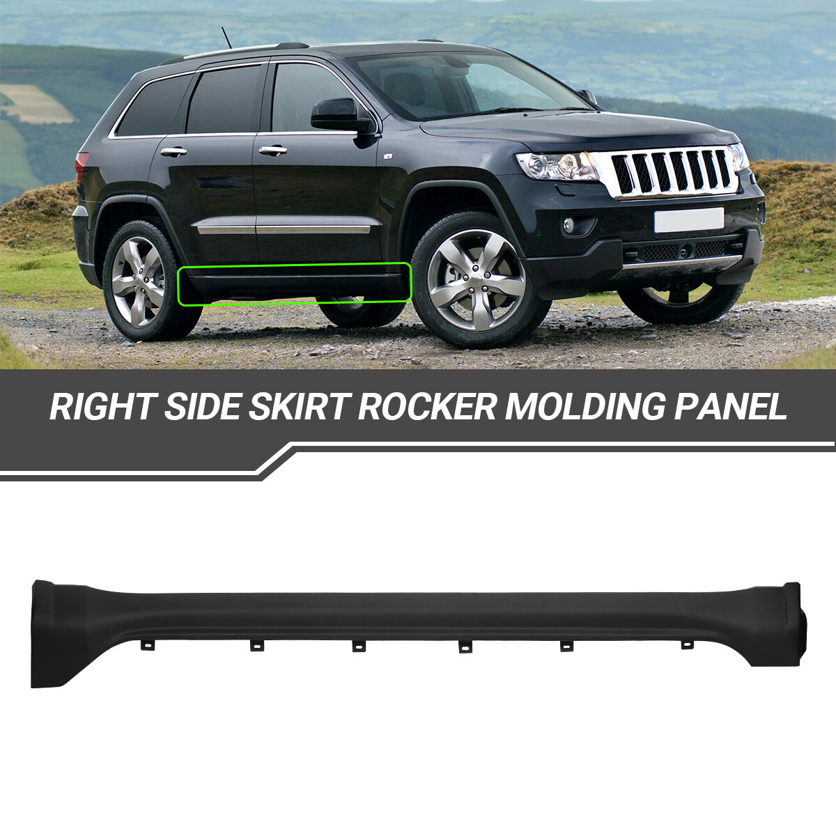 Side Skirt Rocker Molding Panel For 14-2022 Jeep Grand Cherokee Right ...