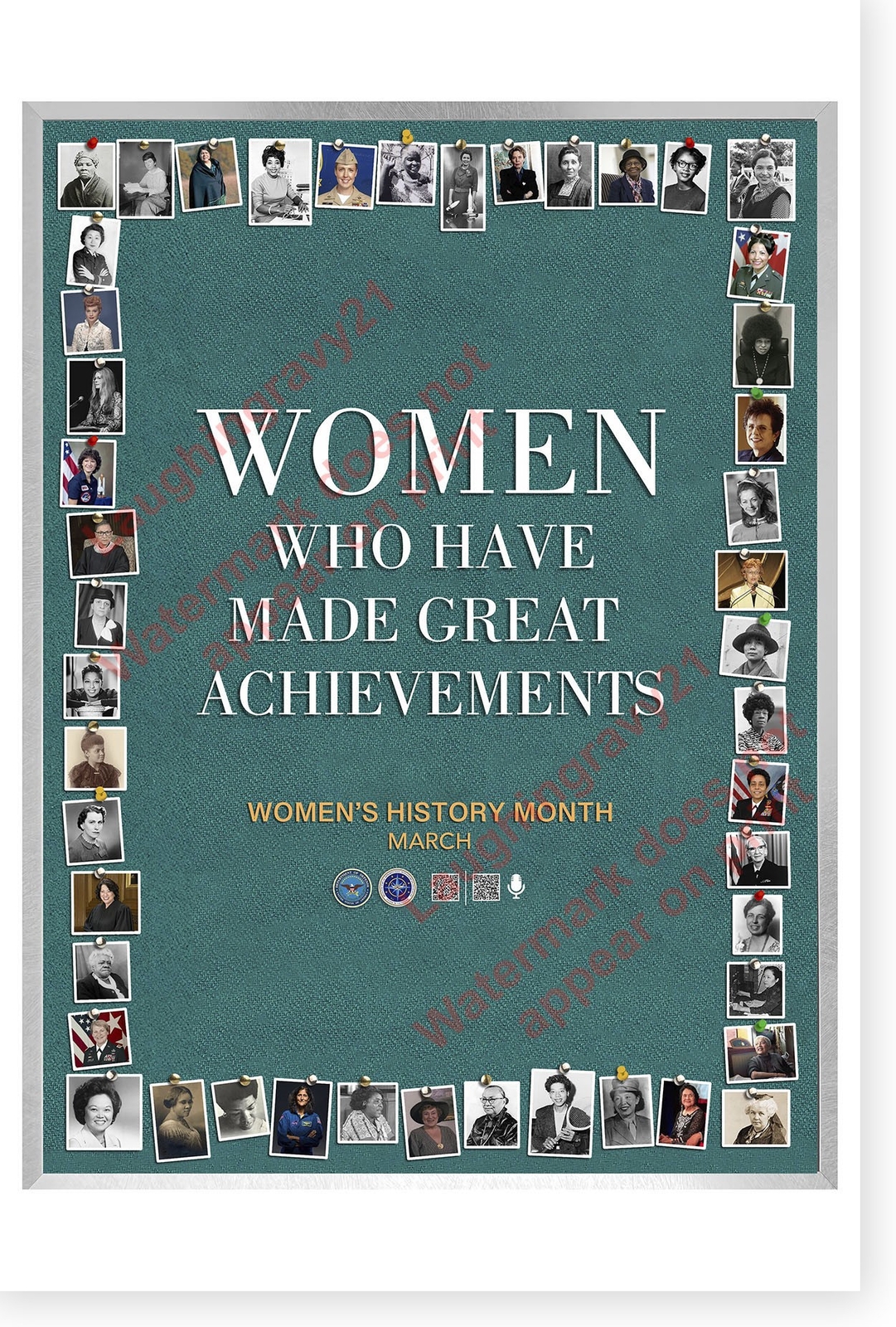 Women's History Month Women Who Have Made Great Achievements DOD Poster ...