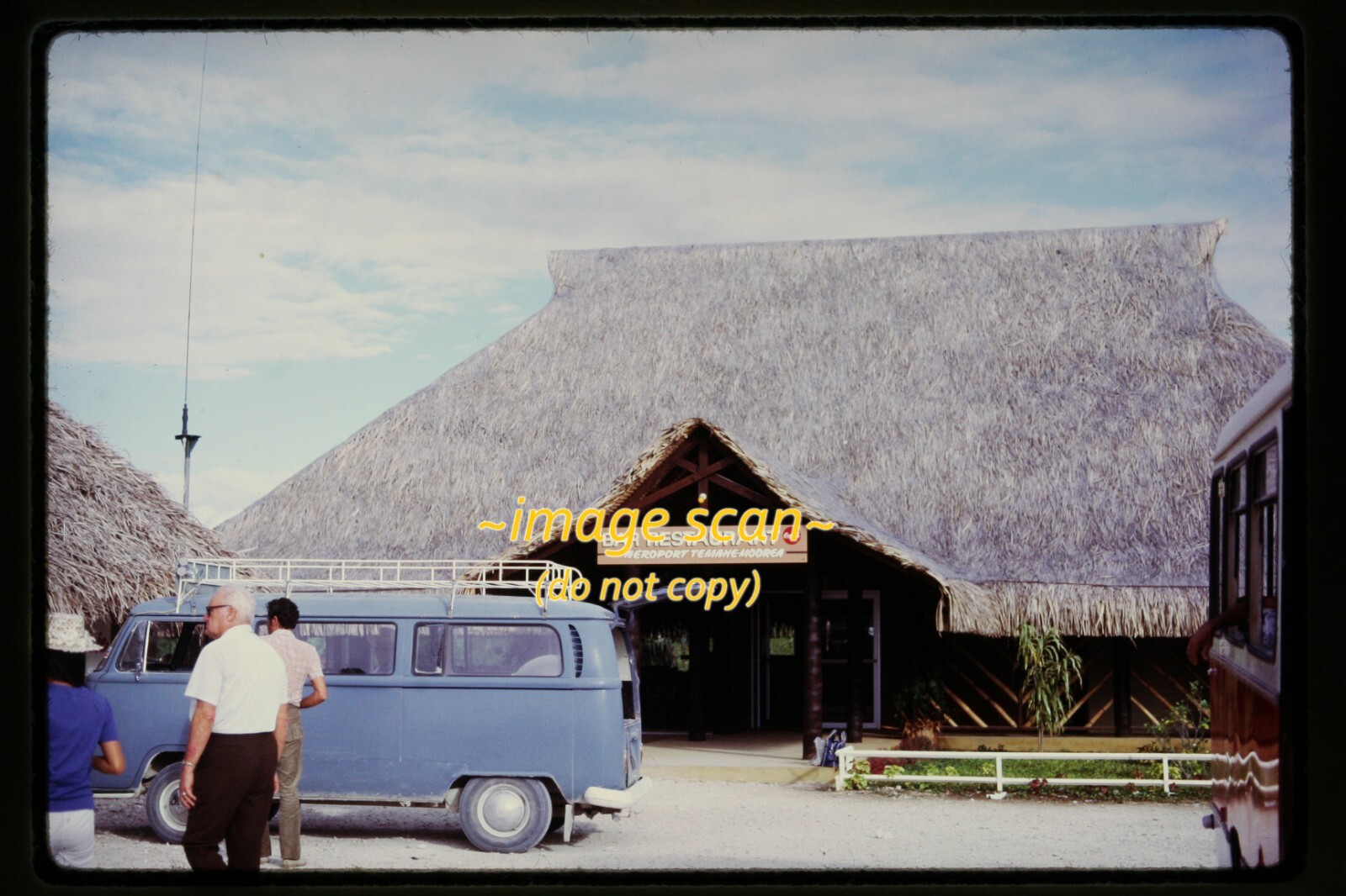 Moʻorea French Polynesia, VW Volkswagen Bus in 1971, Kodachrome Slide ...