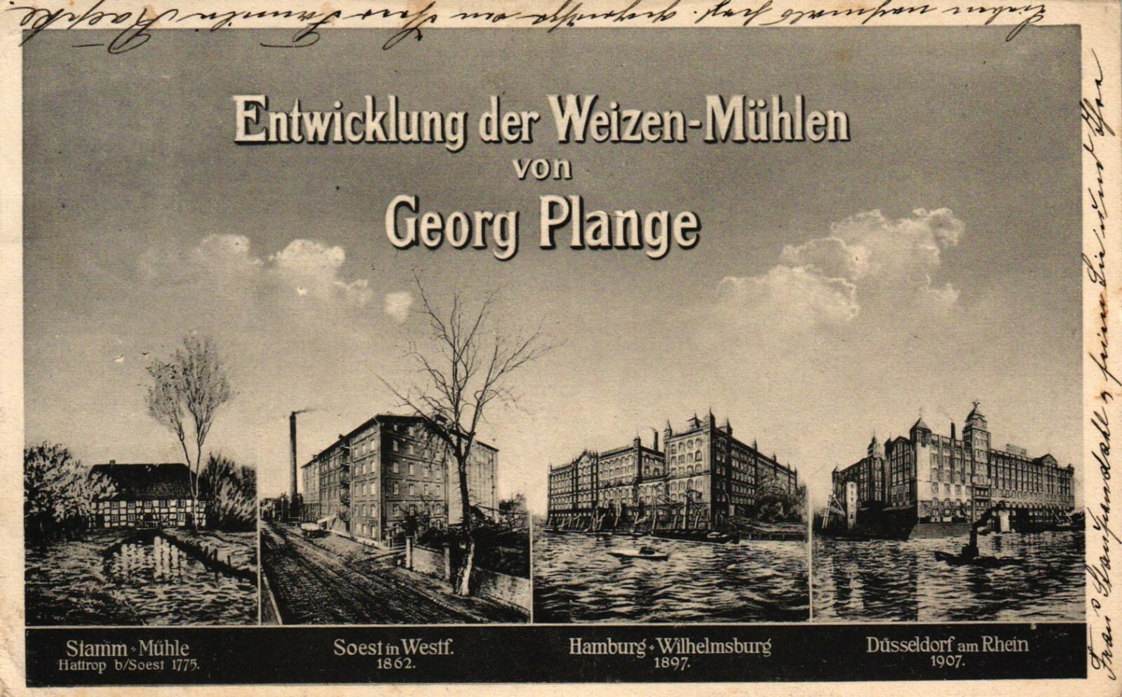 Soest / Düsseldorf / Hamburg, Weizen-Mühlen von Georg Plange, 1914 | eBay.de