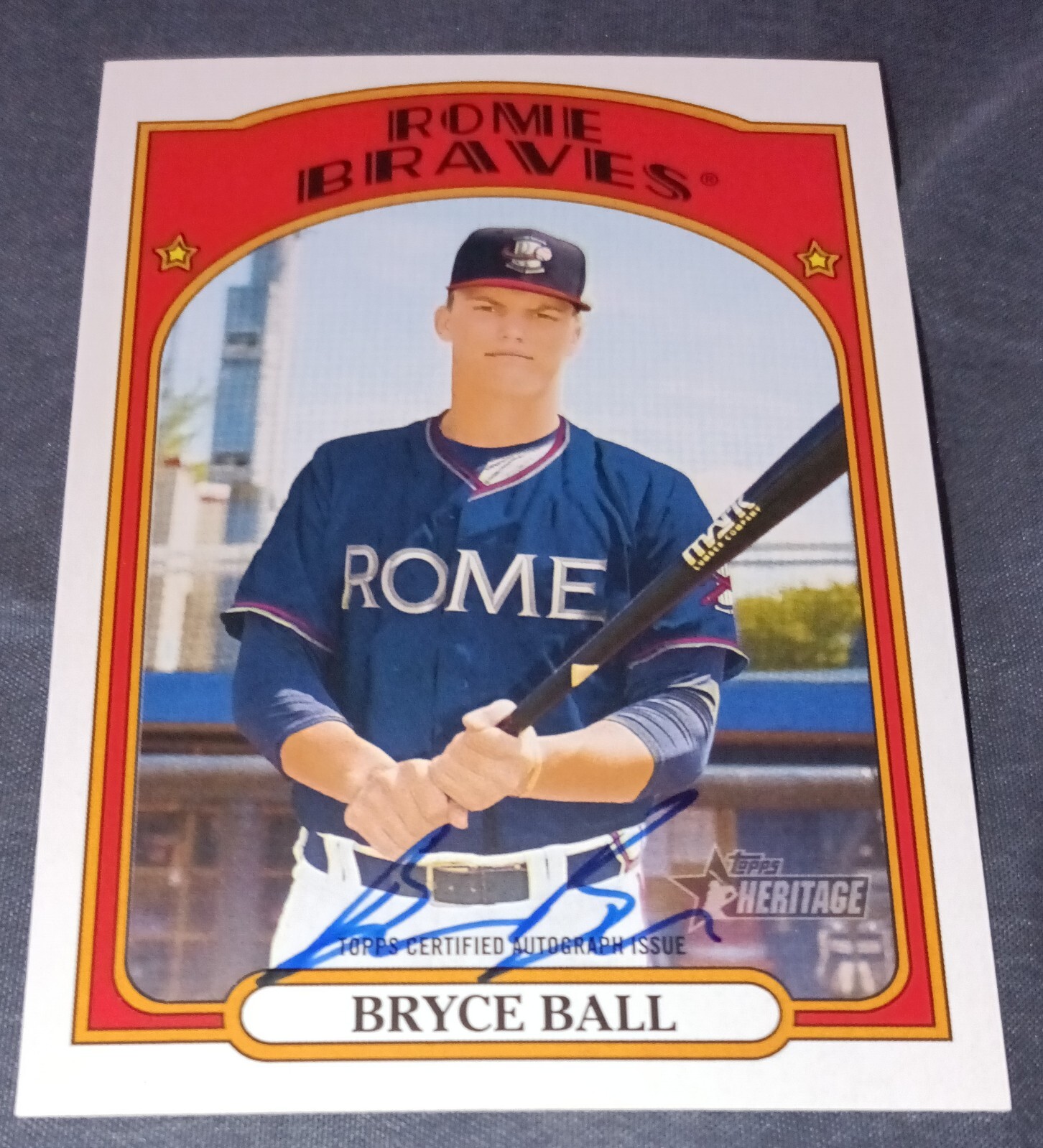Bryce Ball 2021 Topps Heritage Minors Real One Autograph Auto Card #ROA ...