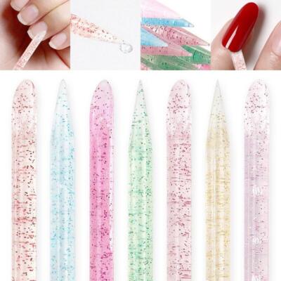 50Pcs Reusable Crystal Manicure Stick Double Sided Nail Art Care ...