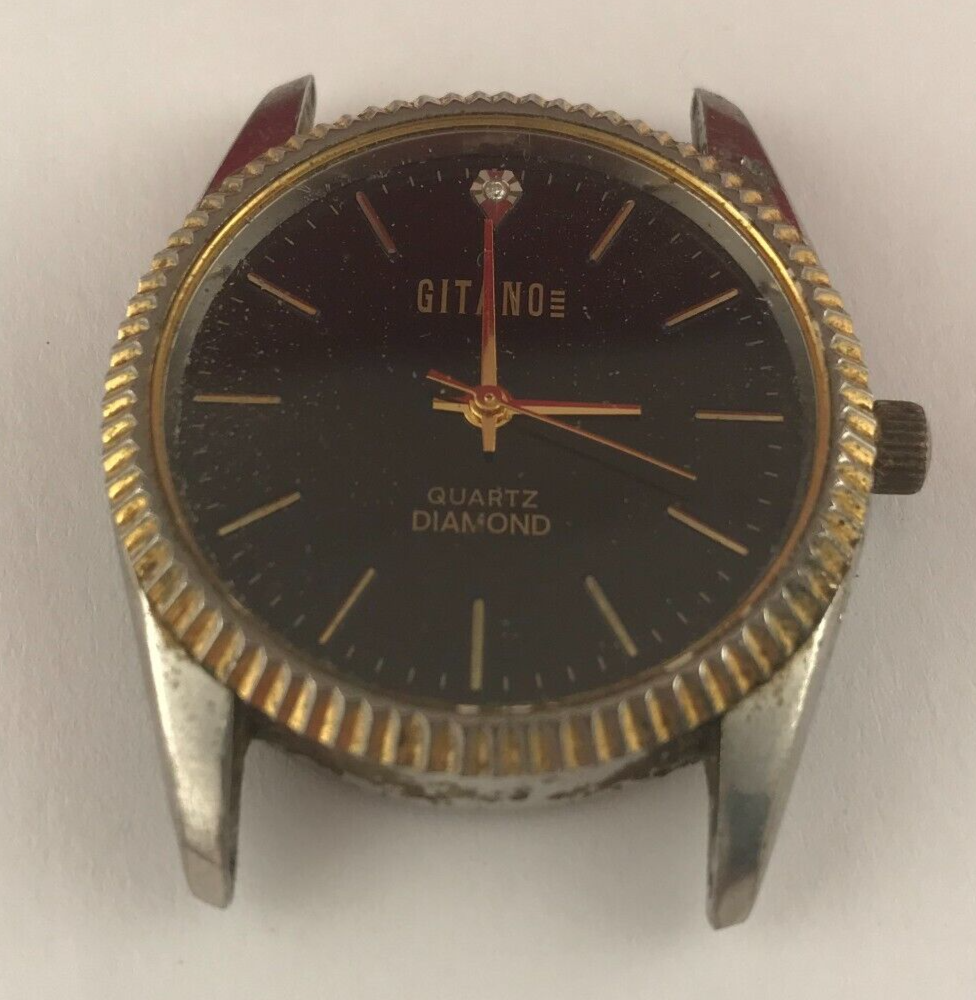 Vintage Gitano quartz Movement Watch for repair Quartz Diamond | eBay