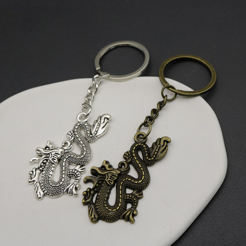 Fashion Chinese Zodiac Dragon Pendant Keychain Women Men Bag Decor ...