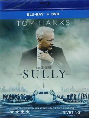 Clint Eastwood's SULLY (2016) Blu-ray + DVD Tom Hanks Aaron Eckhart ...