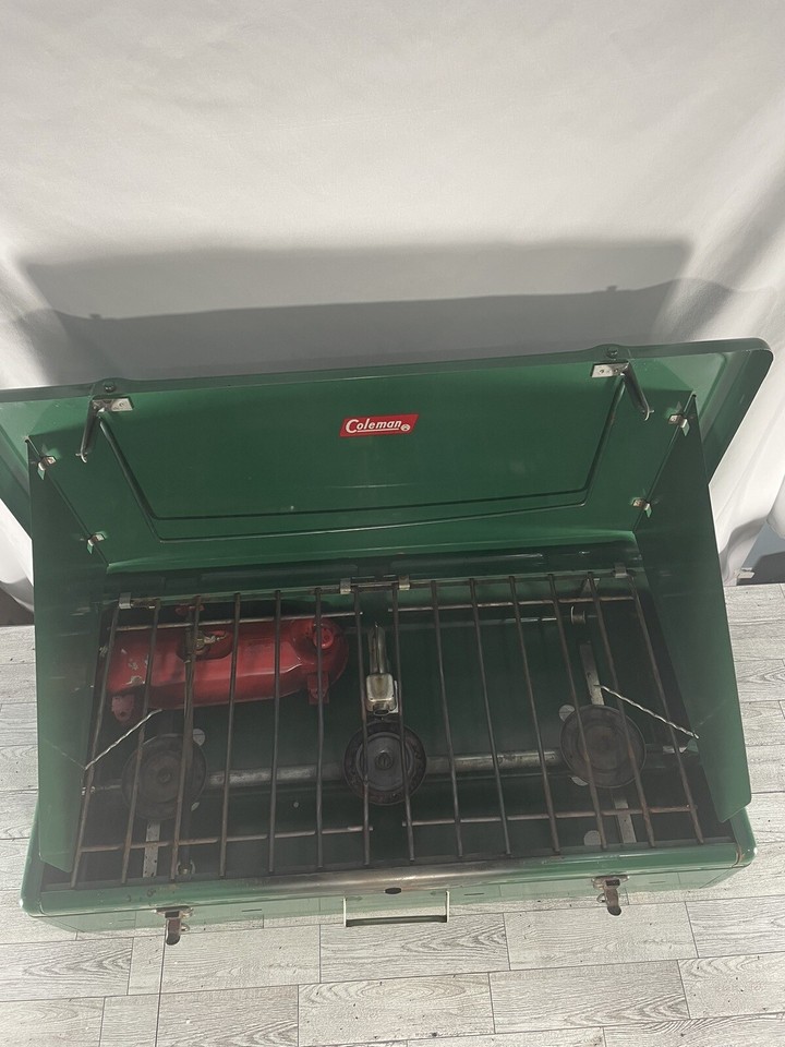 1950’s Vintage Coleman Model 426B Triple 3 Burner Green Gas Camping ...