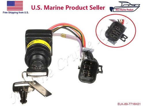 Mercury Mariner Ignition Key Switch 87-897716K01 8M0059686 40 - 60 200 ...