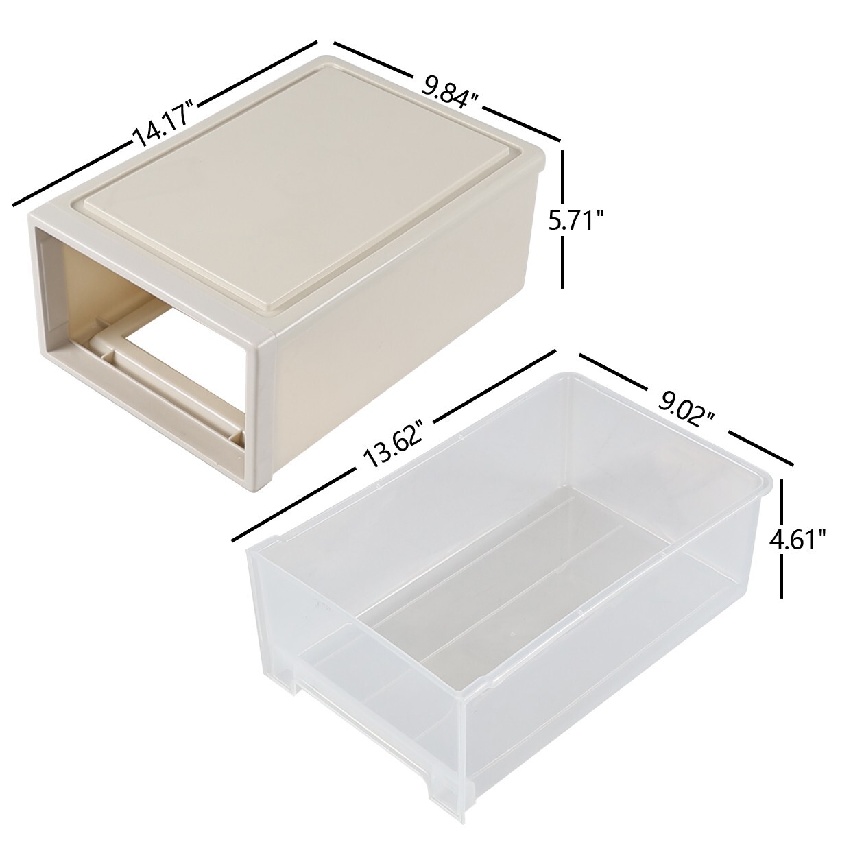 12 Qt. Plastic Stackable Storage Drawer Small Drawer-type Desk ...